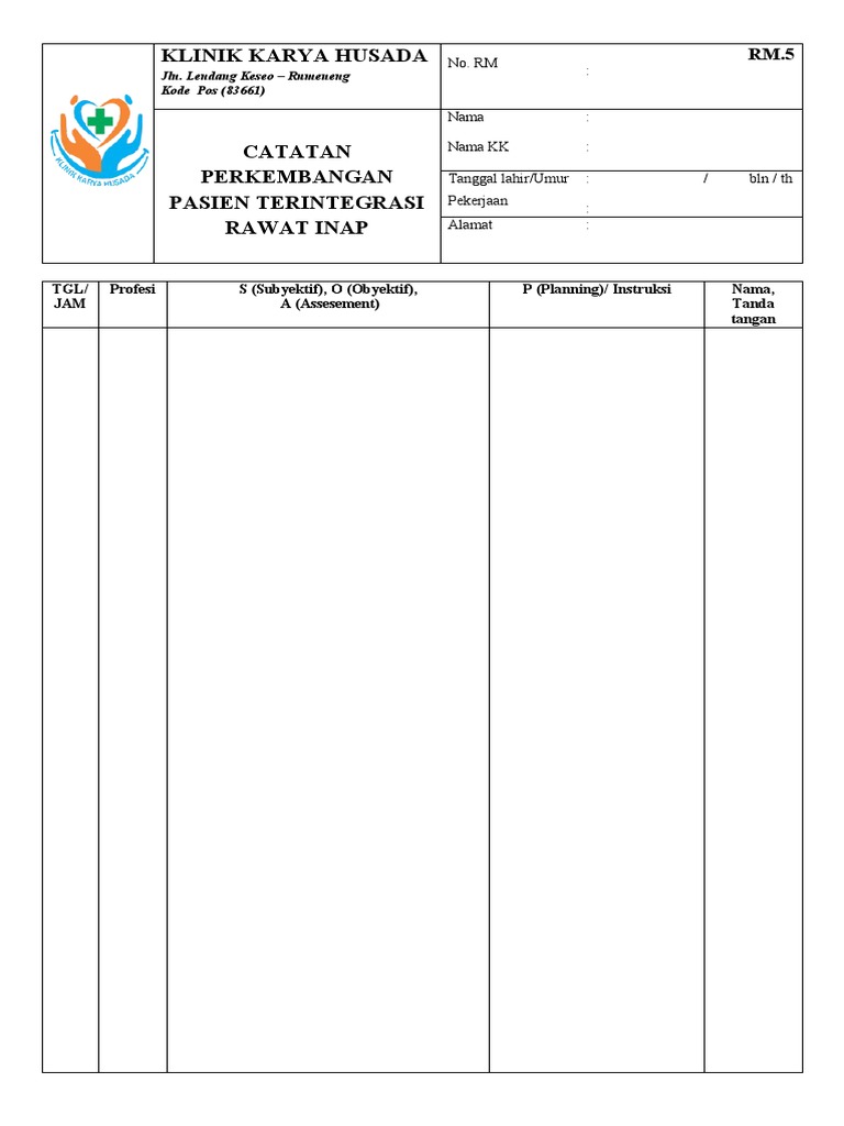 RM 5 CPPT Rawat Inap | PDF