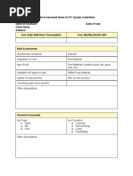 Final Site Assessment Report For PV System Installation Template | PDF