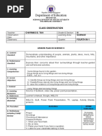 Grade 3 COT Science Living Things and Non Living Things | PDF | Cognition | Learning