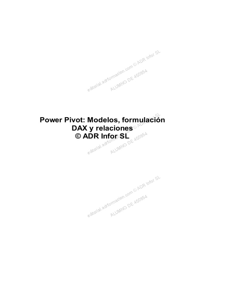 04 Power Pivot Modelos Formulacion DAXYRelaciones | Descargar gratis ...