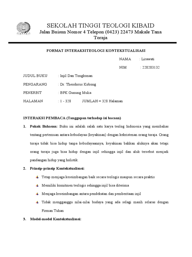 Buku Injil Dan Tongkonan | PDF