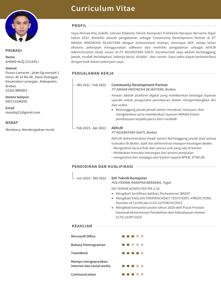 Curriculum Vitae | PDF | Bisnis