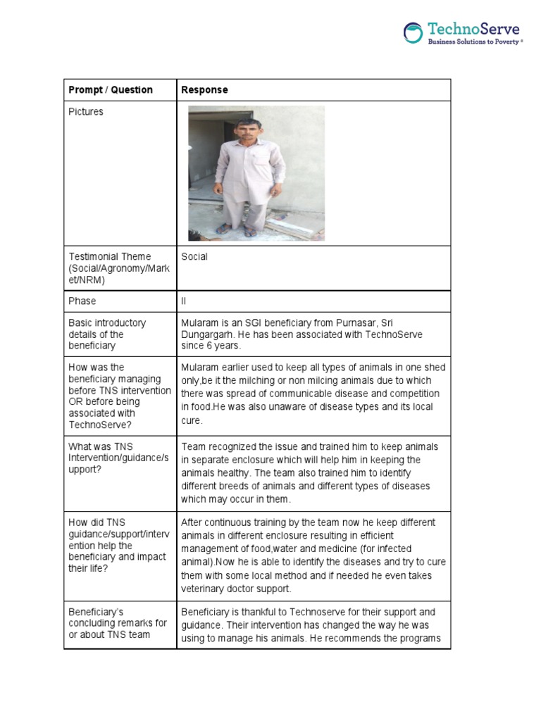 Testimonial Template | PDF