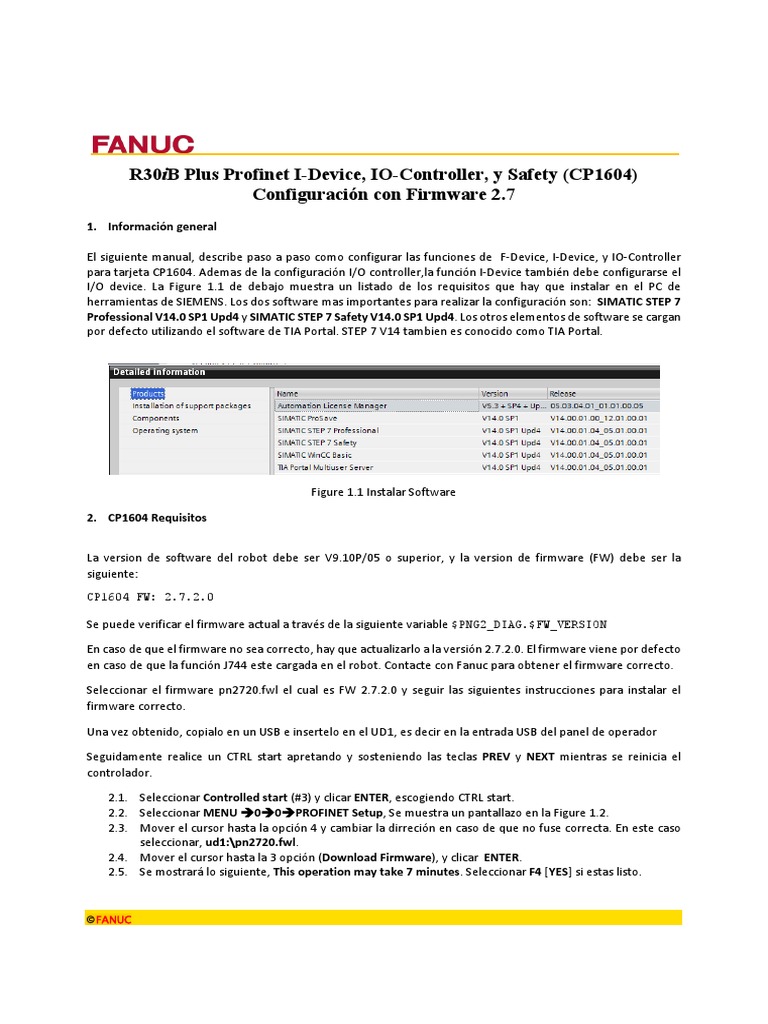 Configuracion Profinet Safety Robot R30iB+ | PDF | De entrada y salida ...