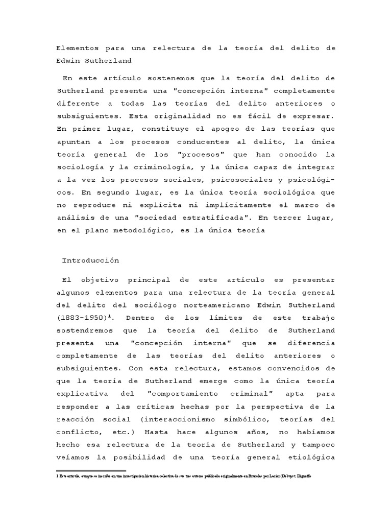 Resumen de Sutherland | PDF