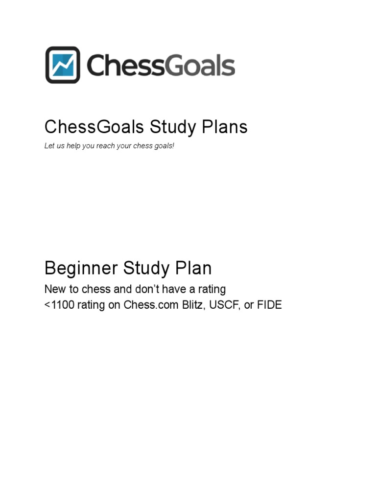 Study Plan at Chess Level Beginner | PDF | Game Theory | Chess