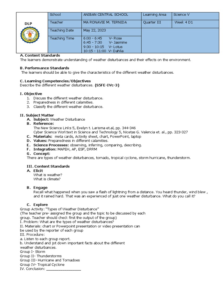 Q4 - Science5 - Week 4 | PDF | Tropical Cyclones | Tornadoes