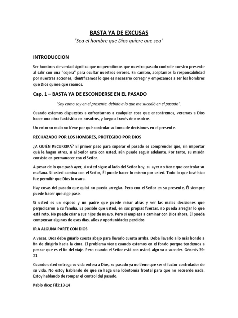 Basta Ya de Excusas Resumen | PDF