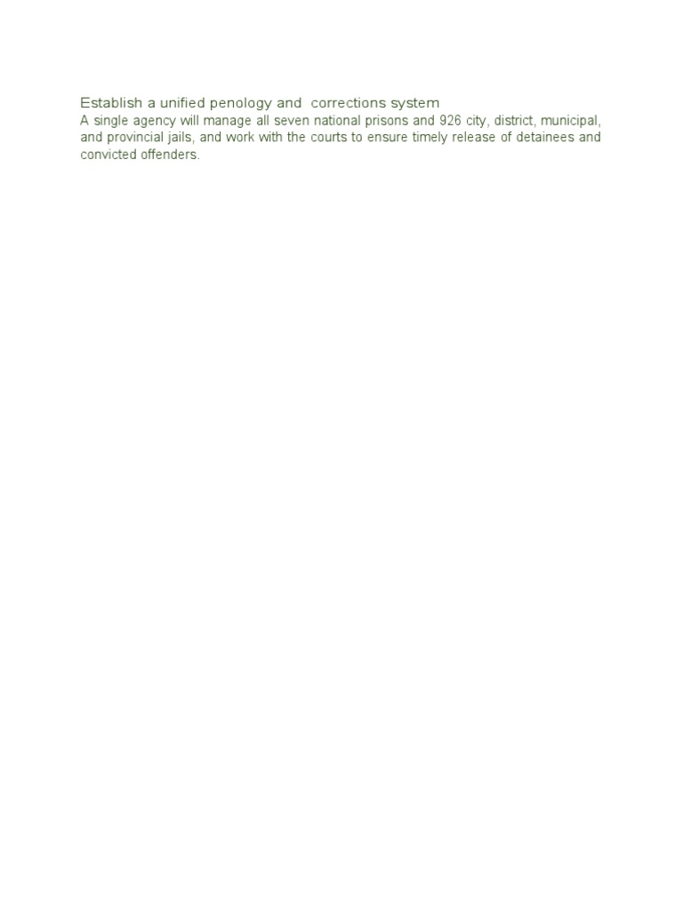 Unified Penology and Corrections System | PDF | Social Science