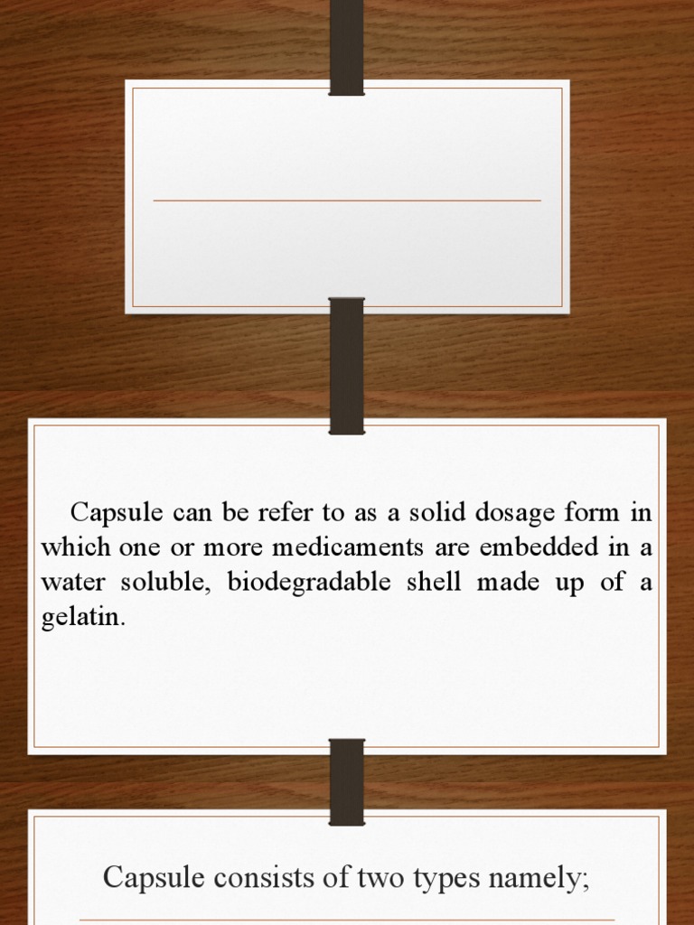 Presentation On Capsule | PDF