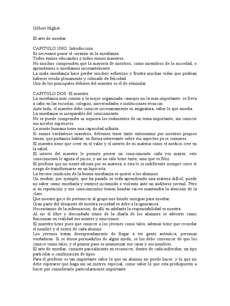 Gilbert Highet | PDF | Enseñando | Platón