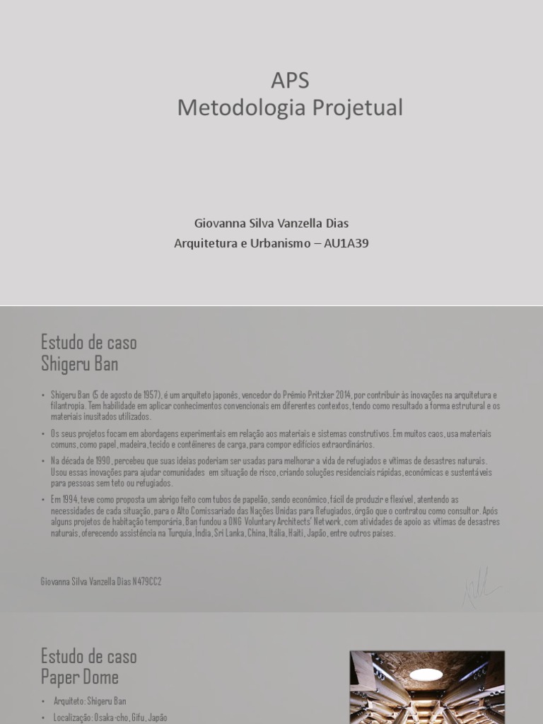 APS - Shigeru Ban - Paper Dome | PDF | Madeira compensada