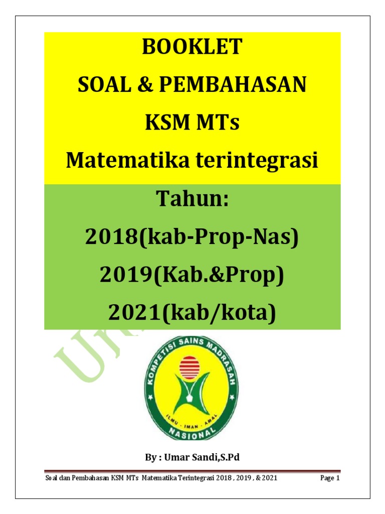 KSM MTs Matematika: Soal & Pembahasan | PDF