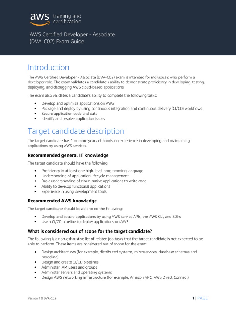 AWS Certified Developer Associate - Exam Guide | PDF | Amazon Web Services | Databases