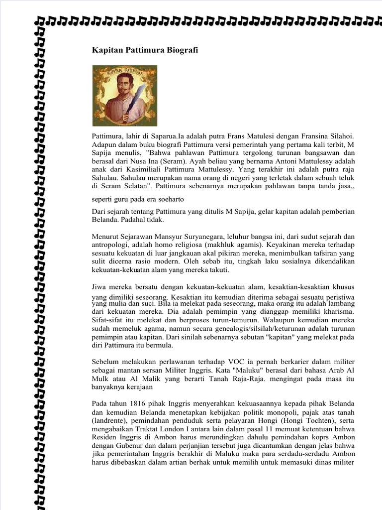 Dokumen - Tips Kapitan Pattimura Biografi | PDF | Sejarah