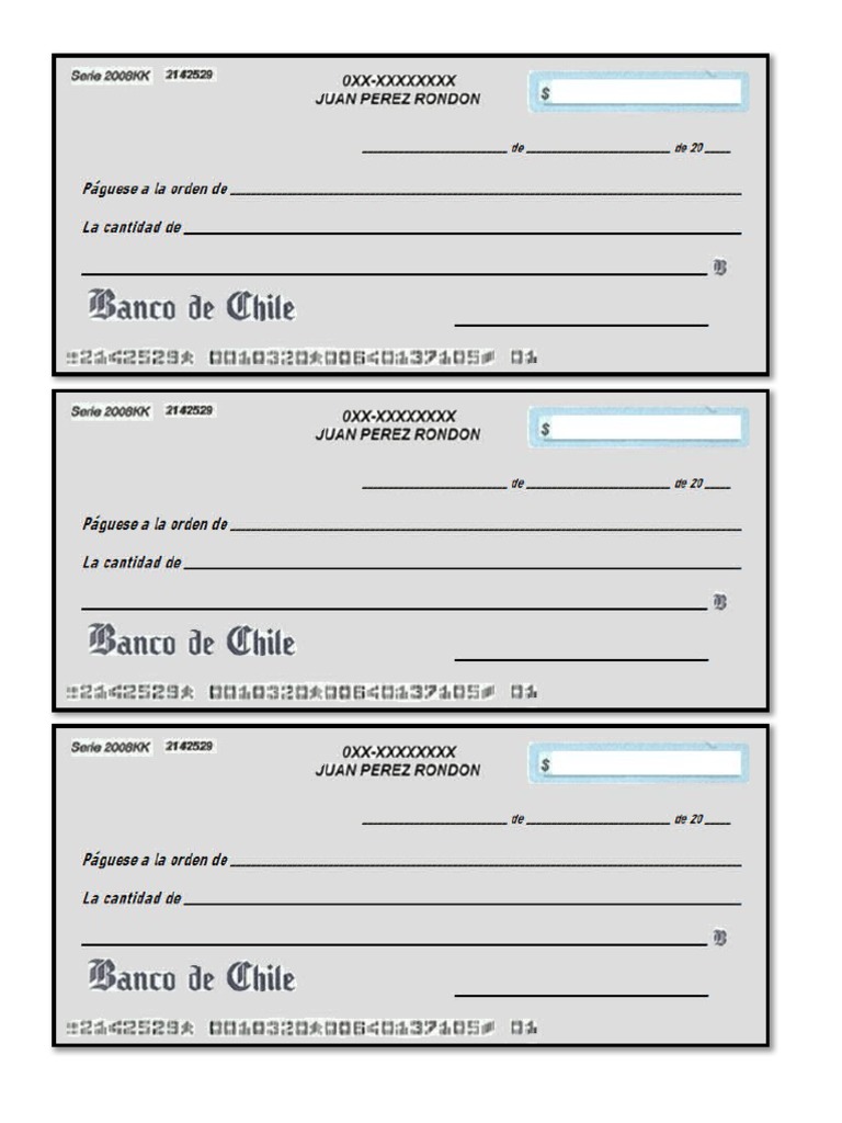 Modelo Cheques | PDF