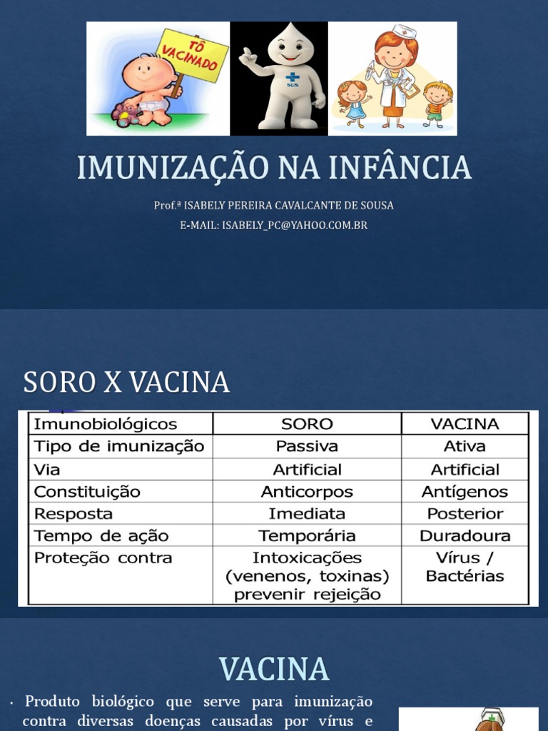 Imunização Infantil: Vacinas e Composição | PDF | Vacinas | Sistema ...