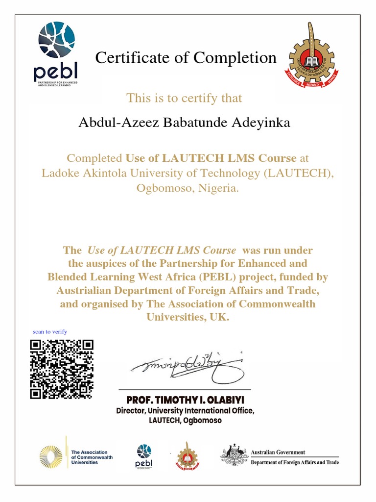 Certificate of Completion | PDF