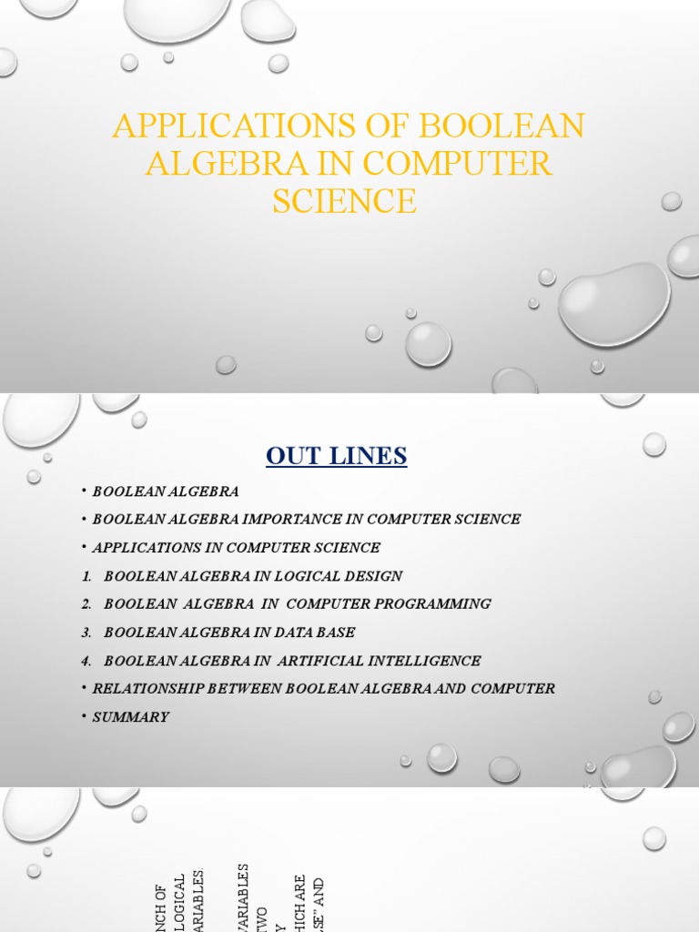 Applications Of Boolean Algebra In Computer Science Pdf Teaching Mathematics Boolean Algebra