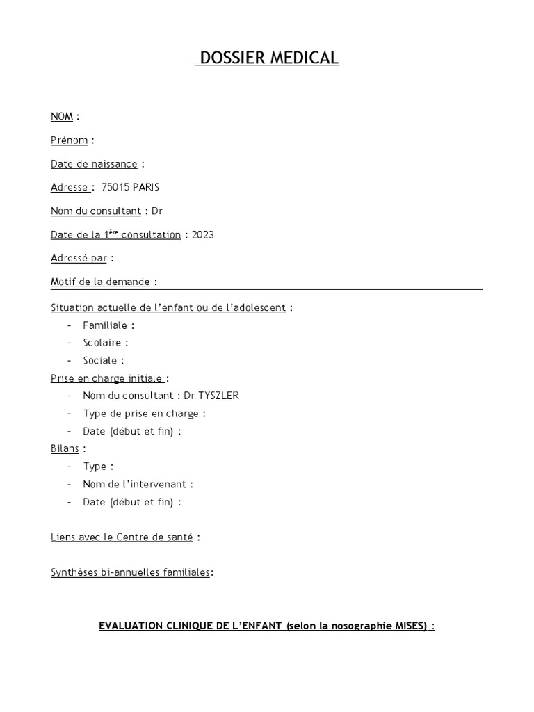 Dossier Médical | PDF
