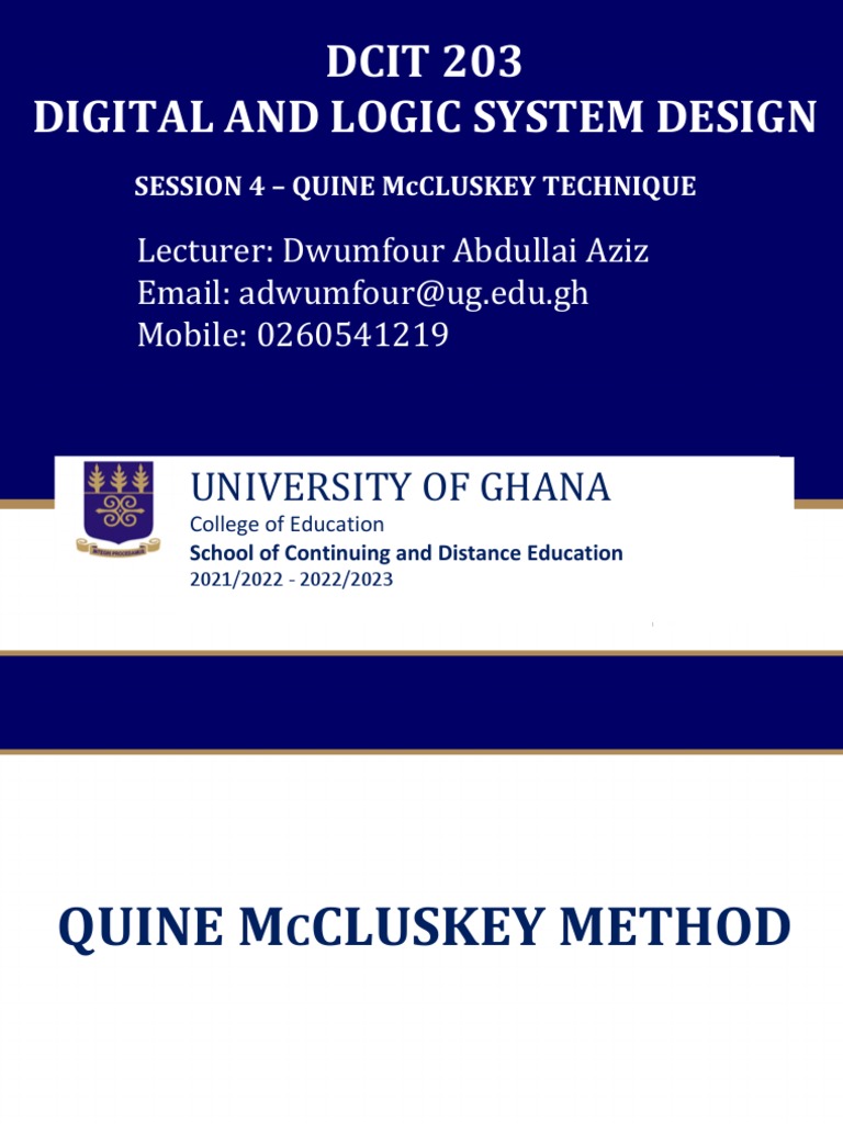 Easy Way To Understand Quine McCluskey | PDF