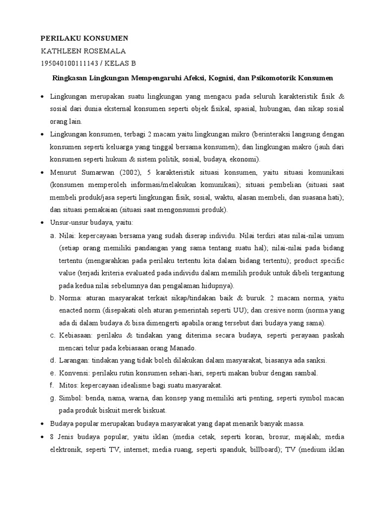 Kathleen Rosemala - 195040100111143 - Ringkasan Lingkungan Dalam ...