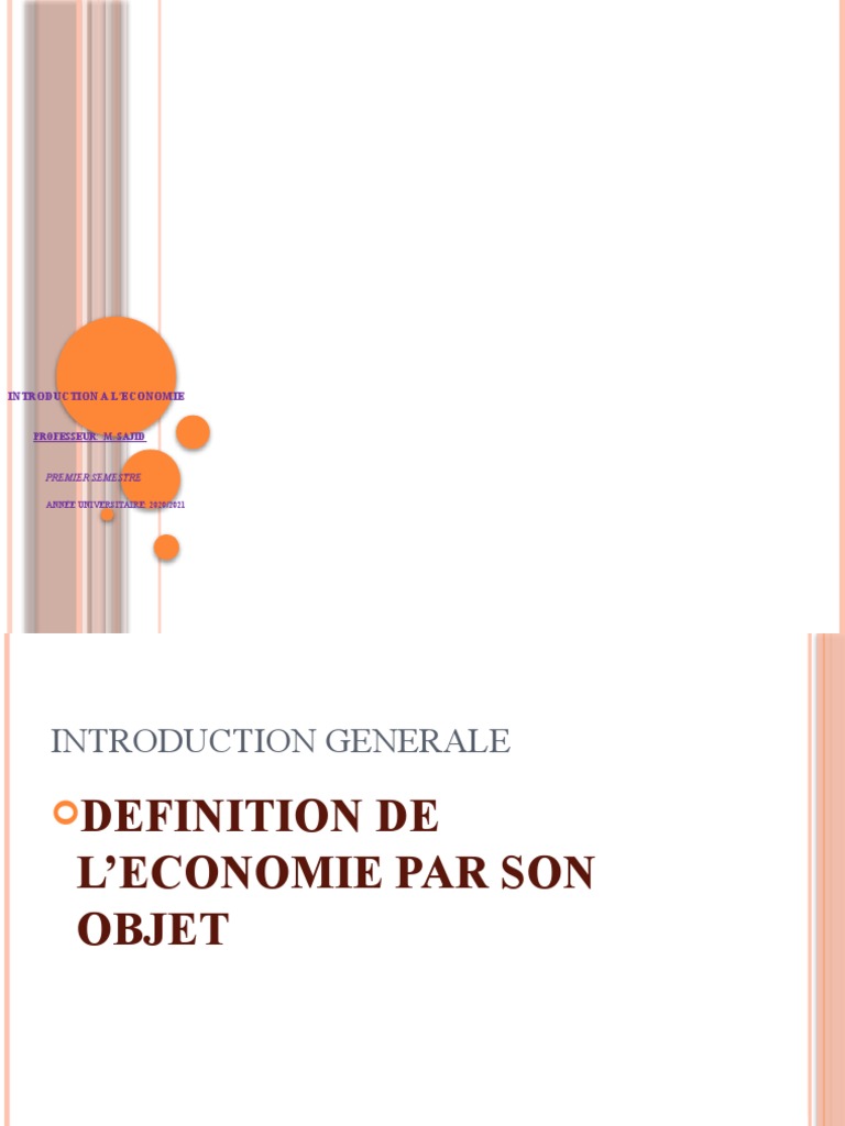 Introduction Generale Et Chapitre Sur Les Courants Economiques | PDF | Adam Smith | Économie