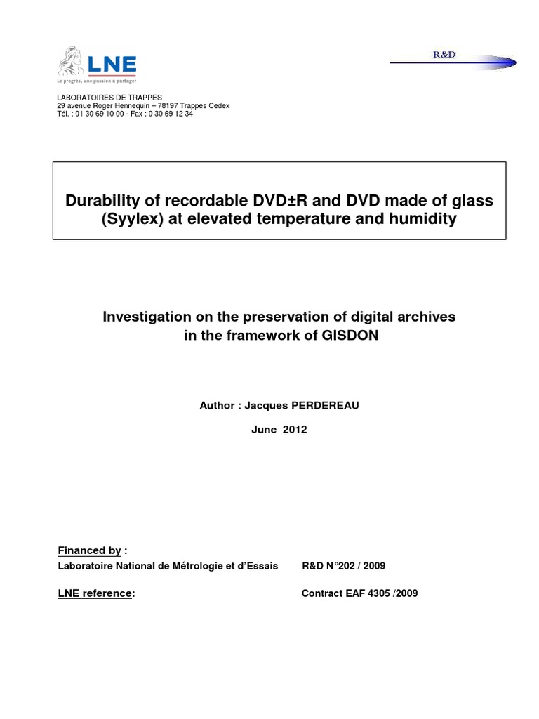 Syylex Glass DVD Accelerated Aging Report | PDF | Dvd | Electronics