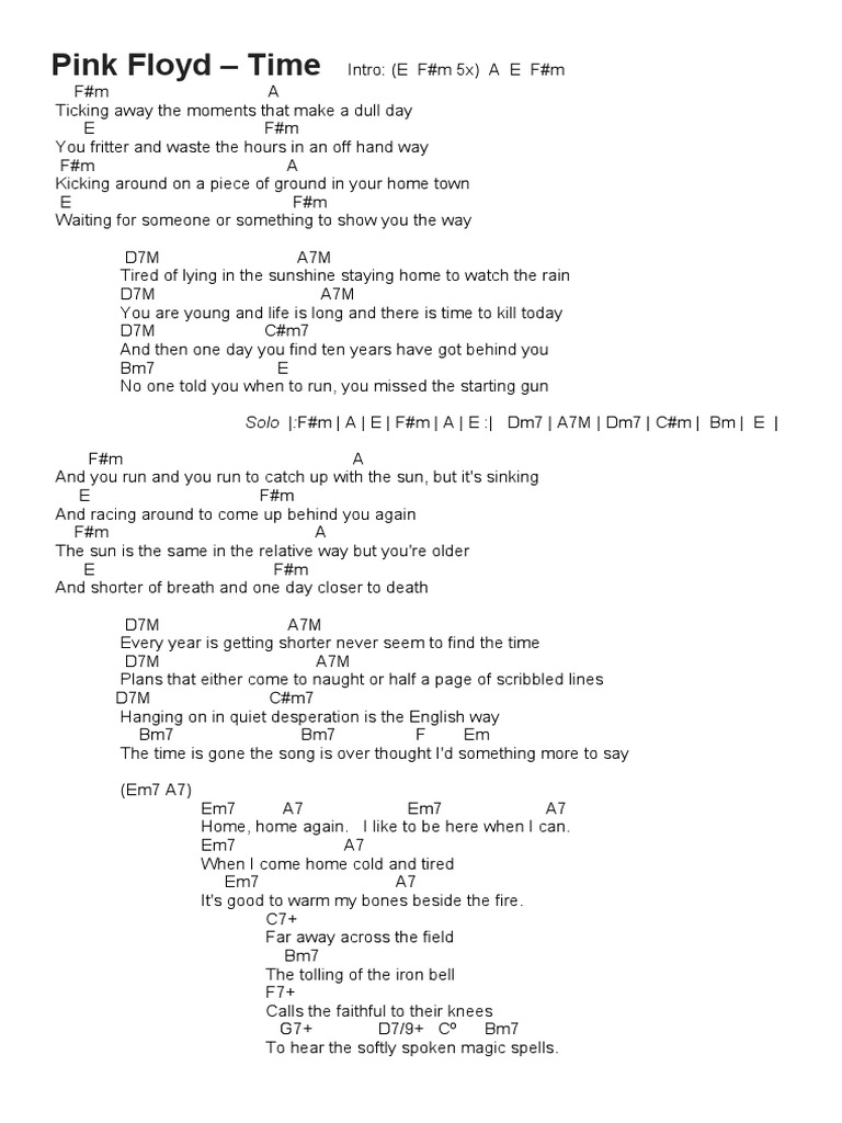Pink Floyd - Time | PDF
