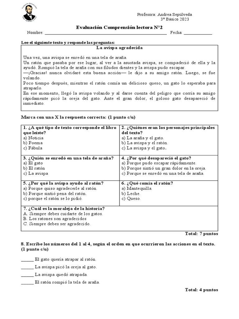 Comprensión Lectora 2 | PDF