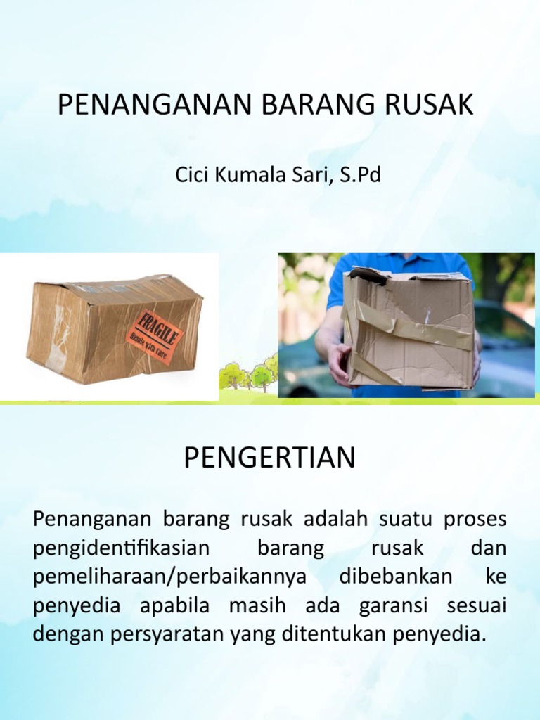 Penanganan Barang Rusak | PDF | Bisnis