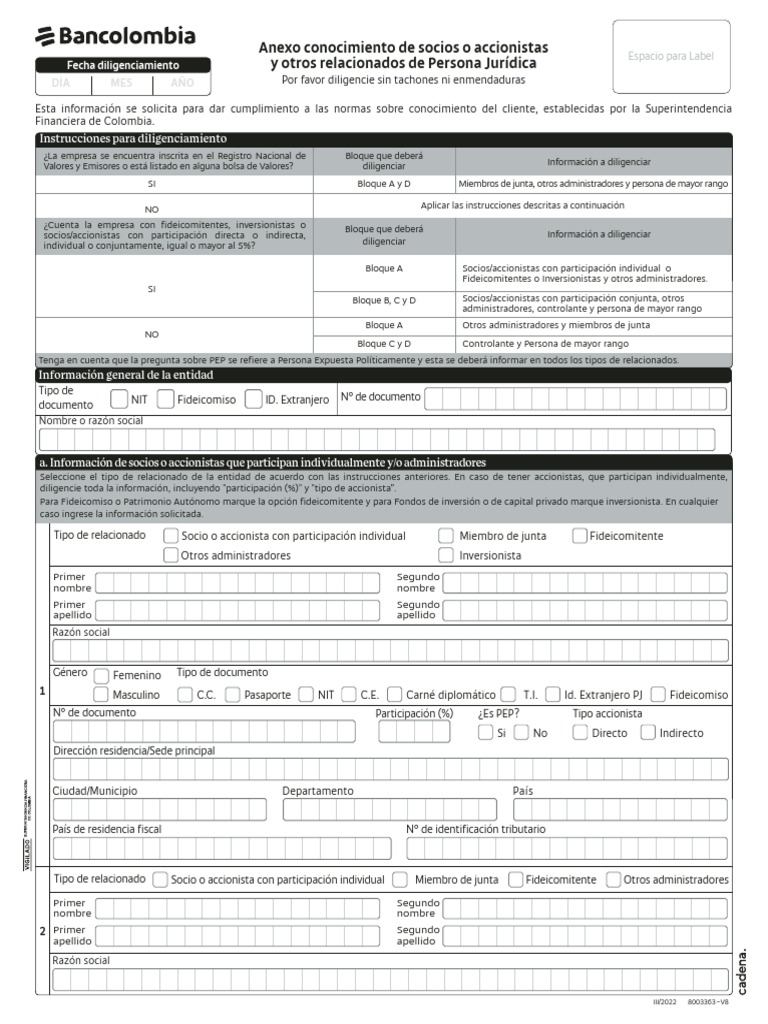 F 1429 8003363 V5+Conocimiento+de+Socios-Accionistas PDF | PDF