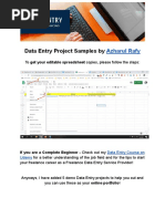 Data Entry Sample Projects by Azharul Rafy | PDF | Microsoft Excel ...
