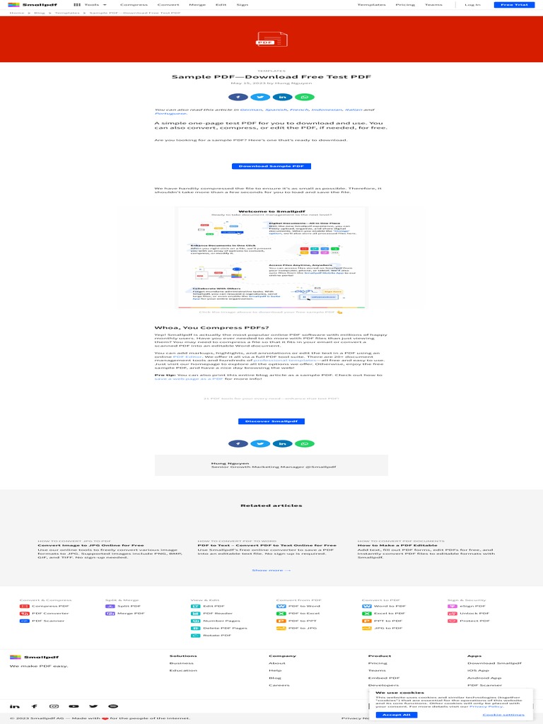 Sample PDF-Download Free Test PDF - Smallpdf | PDF | Software ... Sample PDF-Download Free Test PDF - Smallpdf | PDF | Software ...