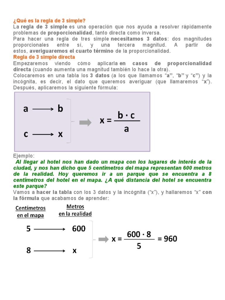 Qué Es La Regla de 3 Simple | PDF