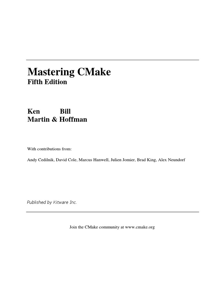 Mastering CMake | PDF | Computing | Application Software