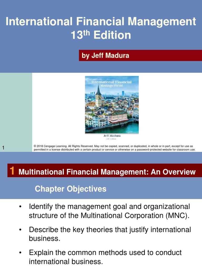 INS3032 Chap 1 | PDF | Valuation (Finance) | Multinational Corporation