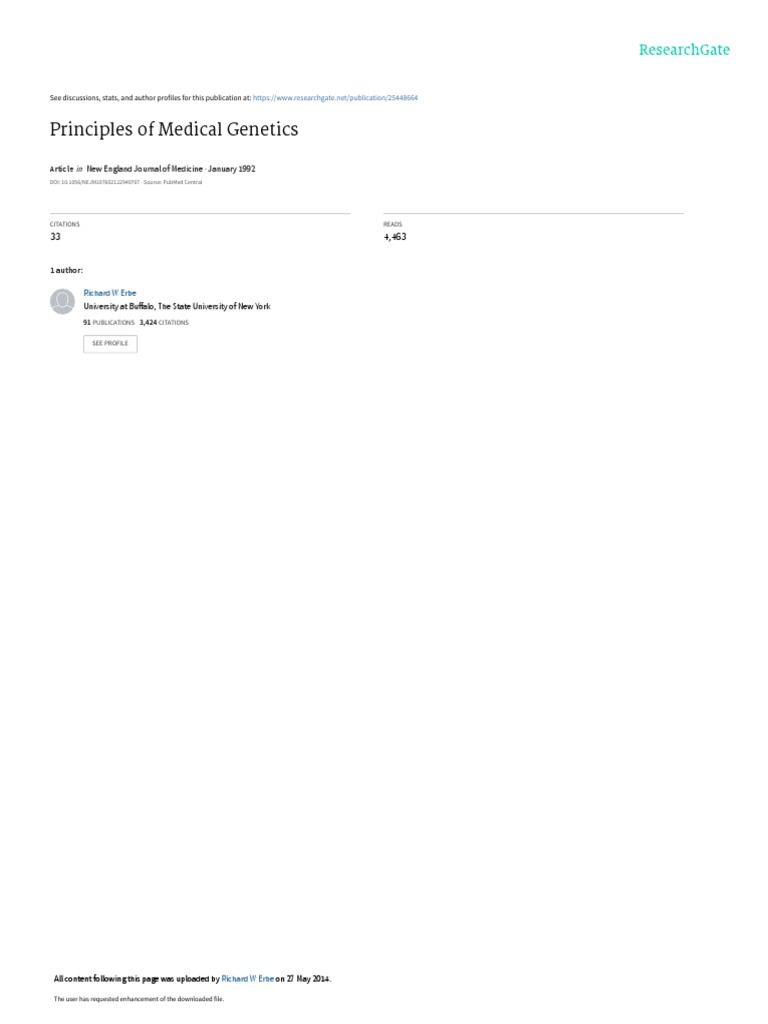 Principles of Medical Genetics | PDF | Genetics | Meiosis