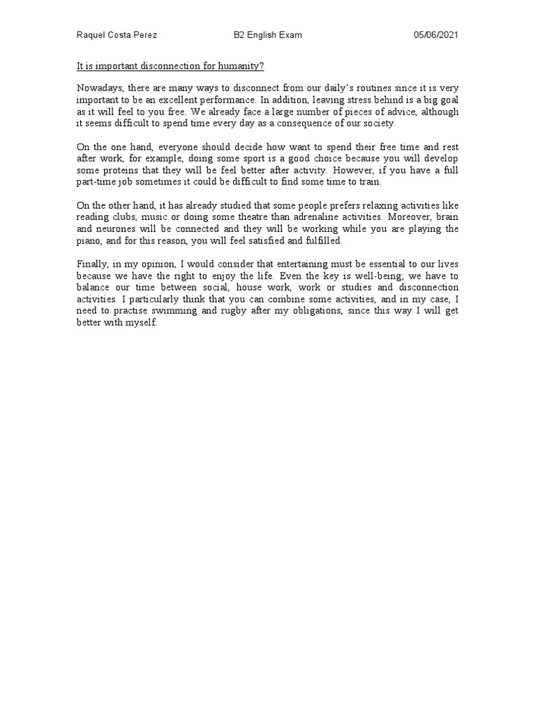 B2 English Exam | PDF