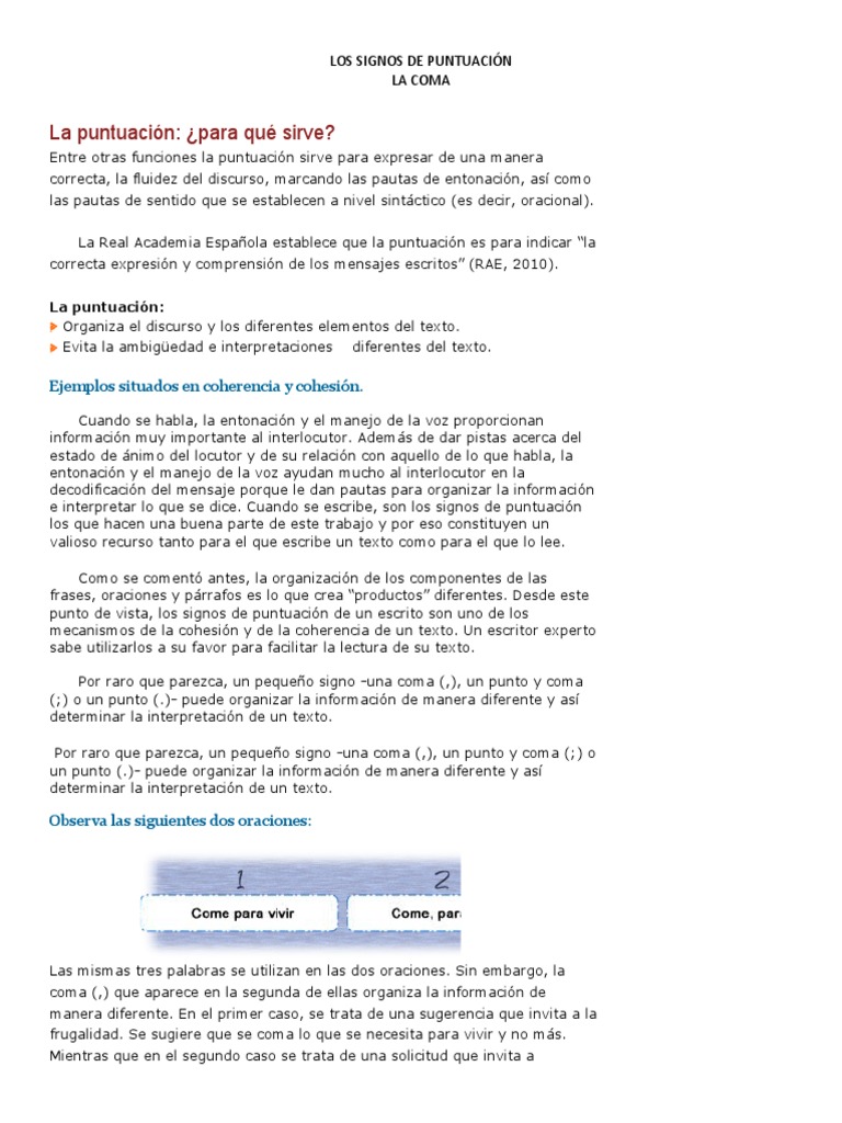 La Coma | PDF | Coma | Adverbio