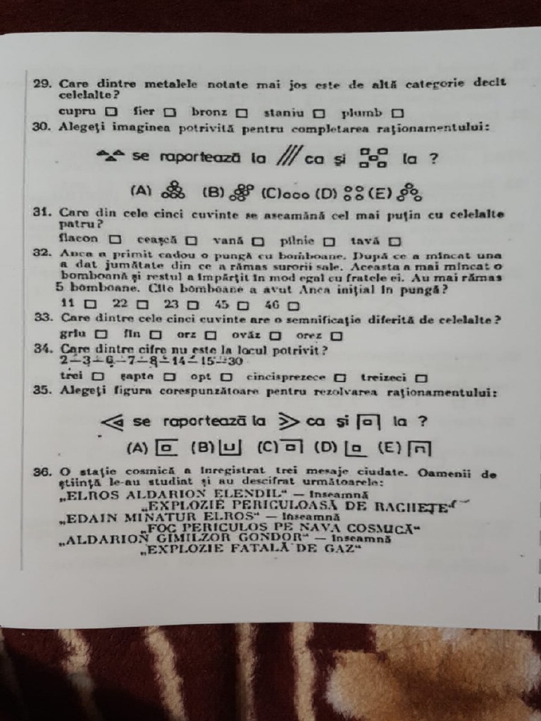 TEST 11 PNT Test de Inteligenta 1 Chelcea Pitariu | PDF