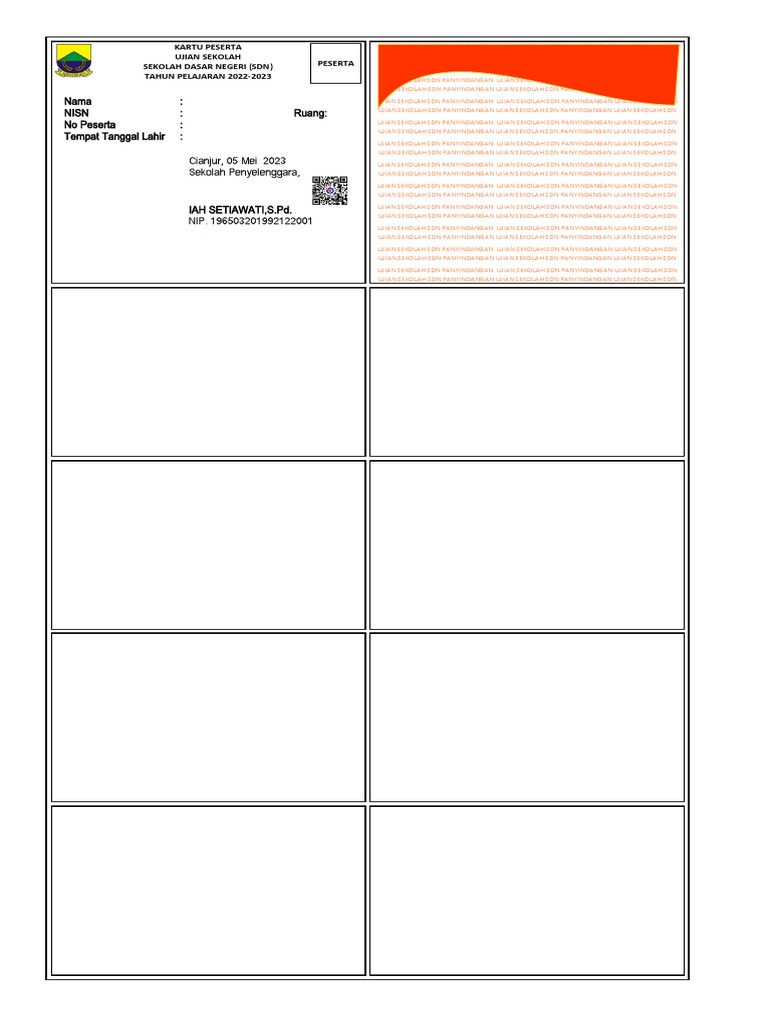 Master Format Kartu | PDF