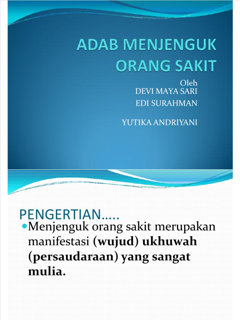 Dokumen - Tips Adab Menjenguk Orang Sakit 55a35a93dea0f | PDF