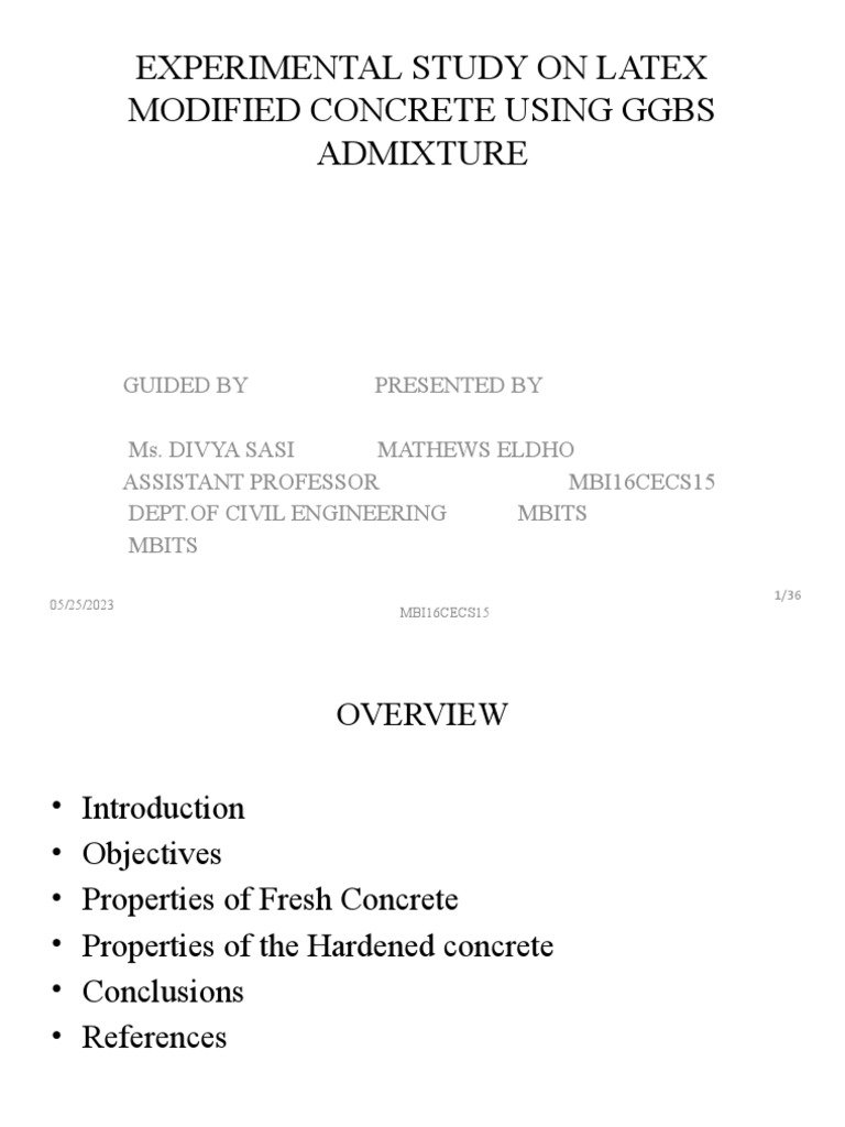 Effect of Natural Rubber Latex On Strength | PDF | Concrete | Natural ...