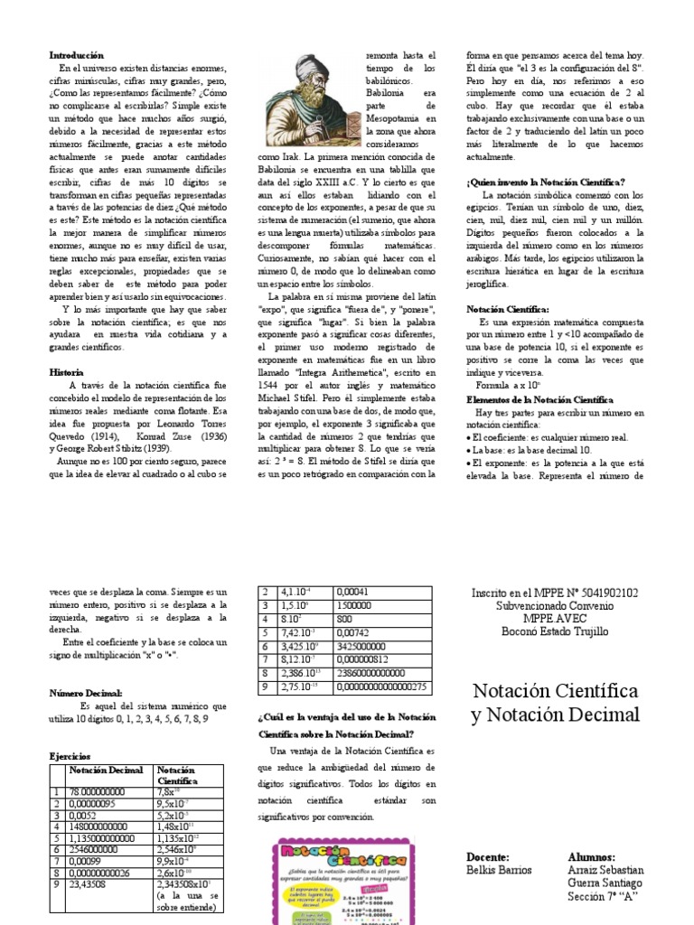 Notación Científica | PDF | Números | Lexicología