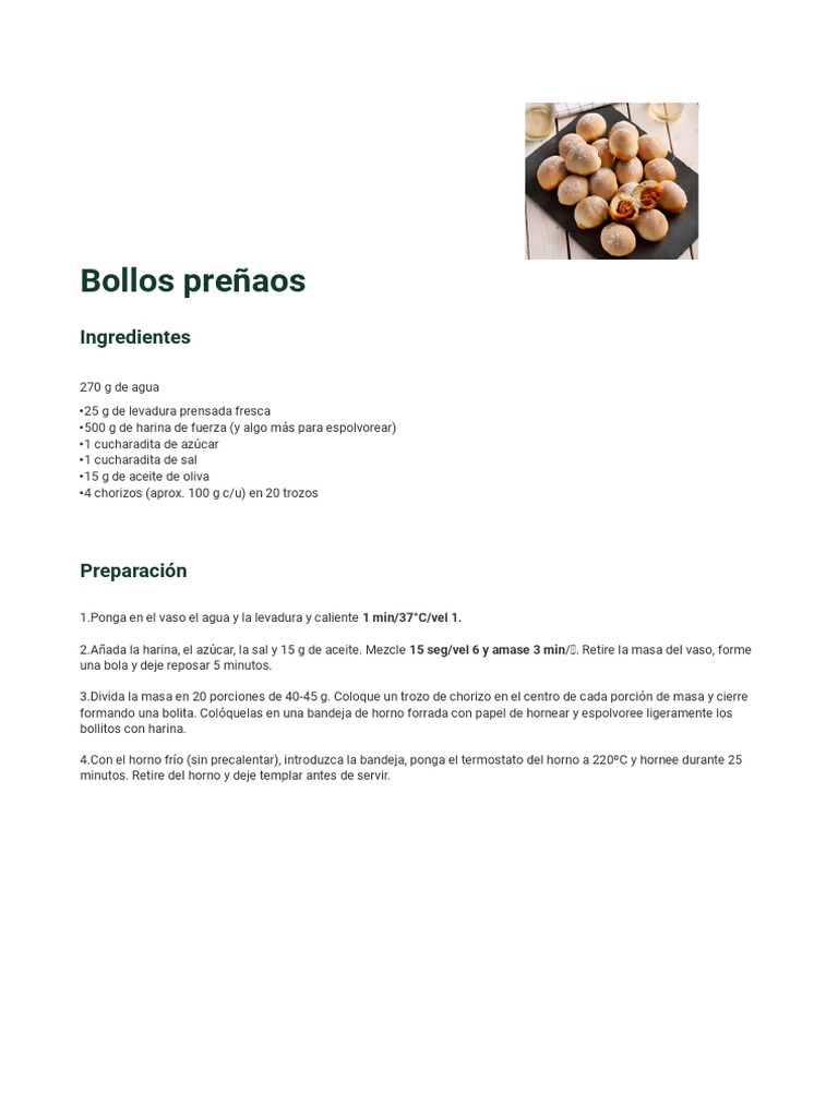 Bollos Rellenos | PDF