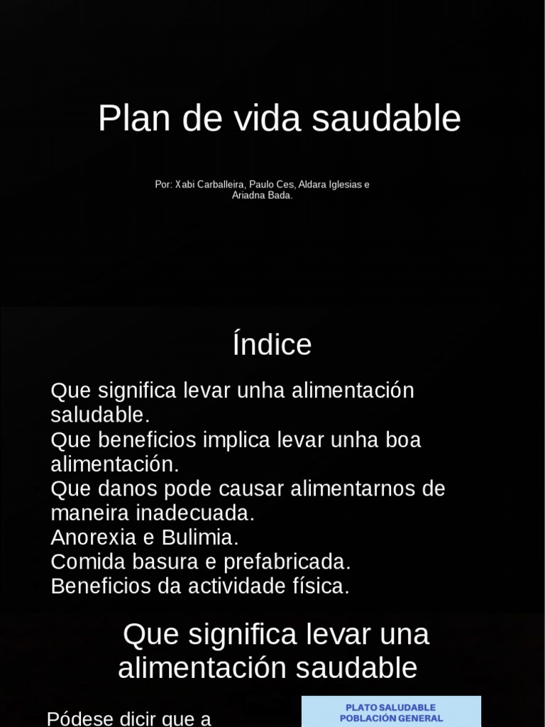 Plan de Vida Saludable | PDF