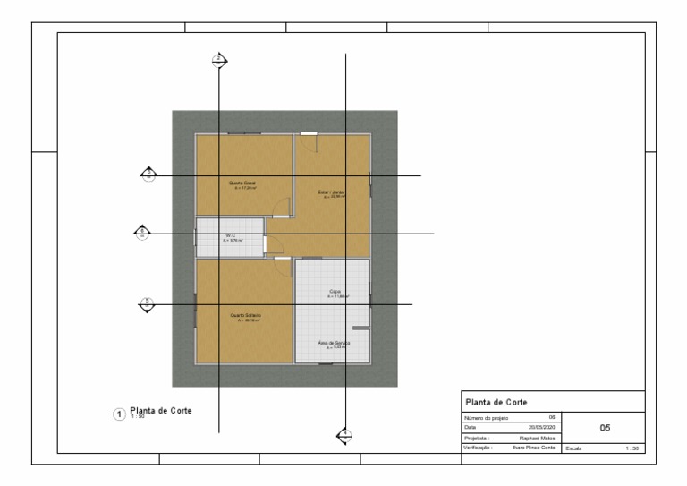 PROJETO MCMV - Folha - 05 - Planta de Corte | PDF
