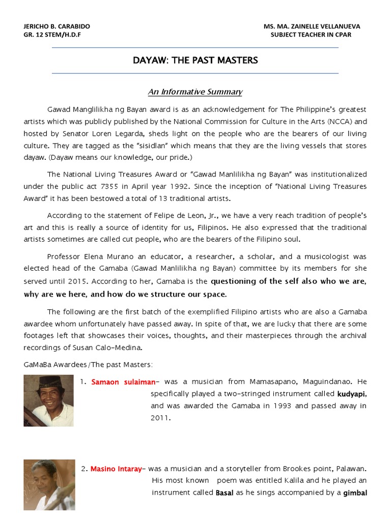 DAYAW | PDF | Philippines