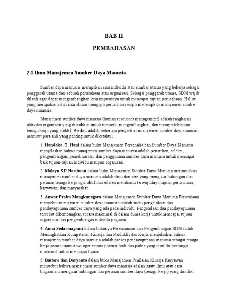 BAB II Makalah Manajemen | PDF | Karier & Perkembangan